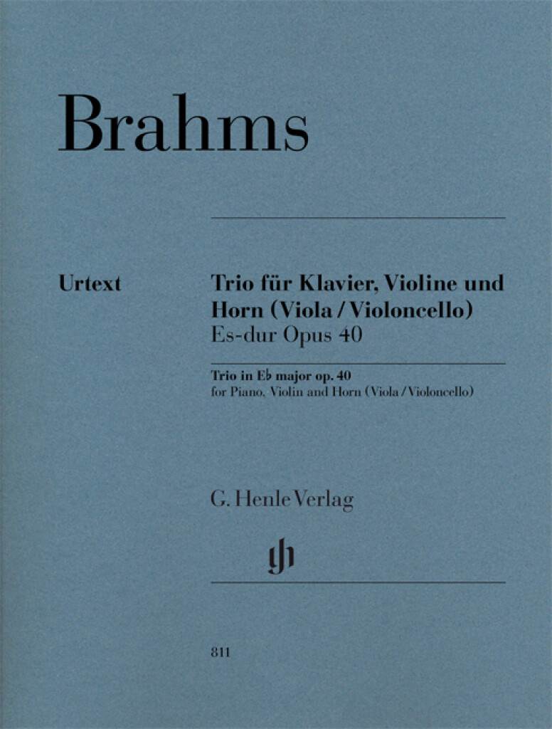 BRAHMS:TRIO FOR PIANO,VIOLIN AND HORN VIOLA/VIOLONCELLO) ES-DUR OP.40 | Hartman glasbena spletna ...