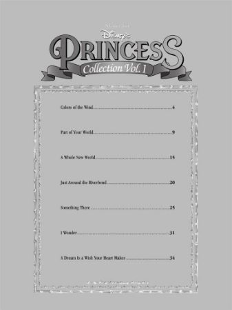 DISNEY'S PRINCESS COLLECTION VOL.1 FIVE FINGER PIANO | Hartman glasbena spletna trgovina